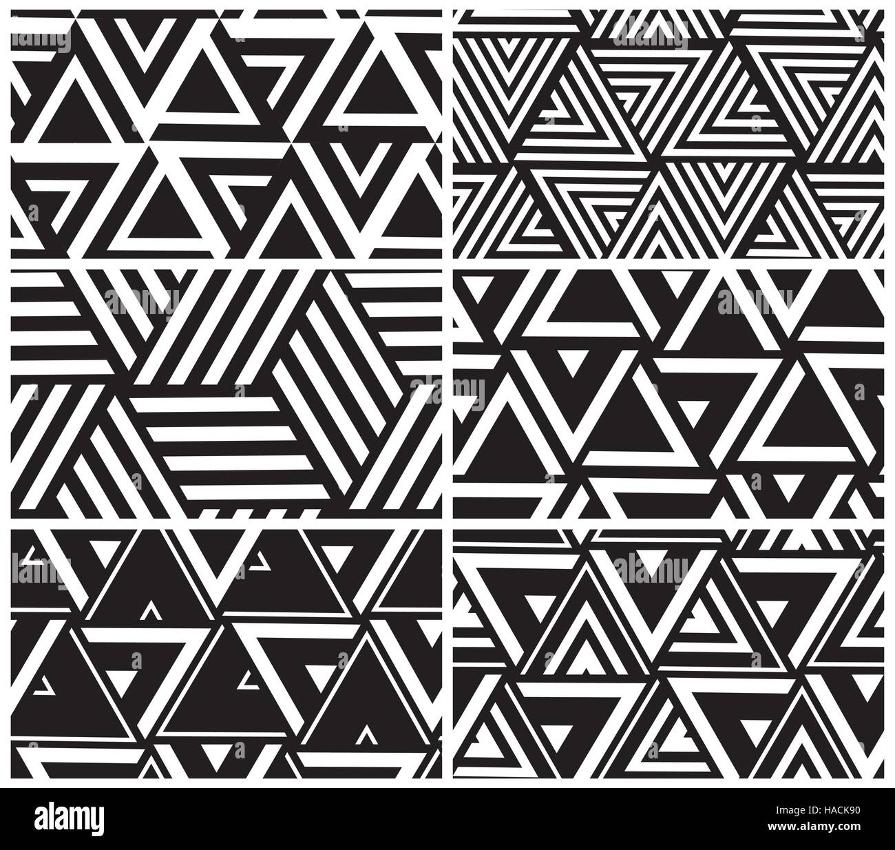 Set of universal vector geometric seamless pattern Stock Vector Image ...