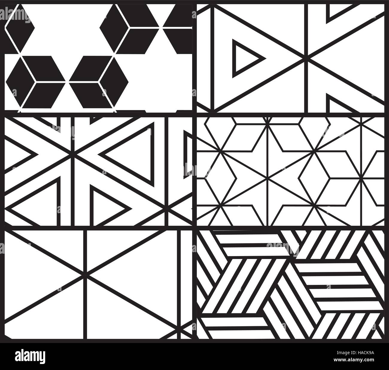Set of universal vector geometric seamless pattern Stock Vector Image ...