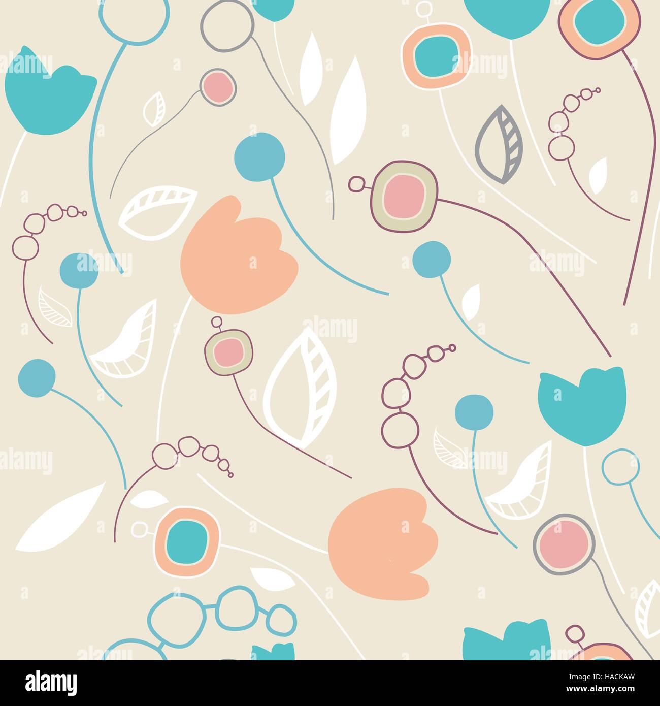 Simple colorful seamless flourish pattern Stock Vector Image & Art - Alamy