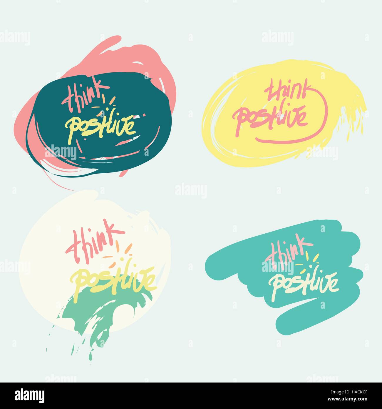 Think positive Motivational posters set Stock Vector Image & Art - Alamy