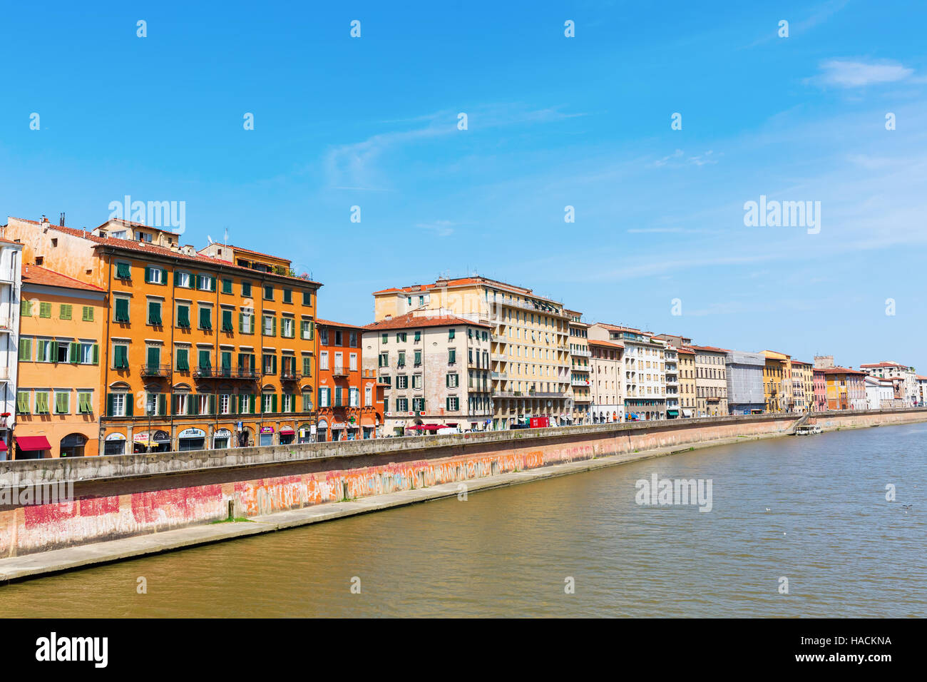 view of Pisa, Italy, with the river Arno Stock Photo - Alamy