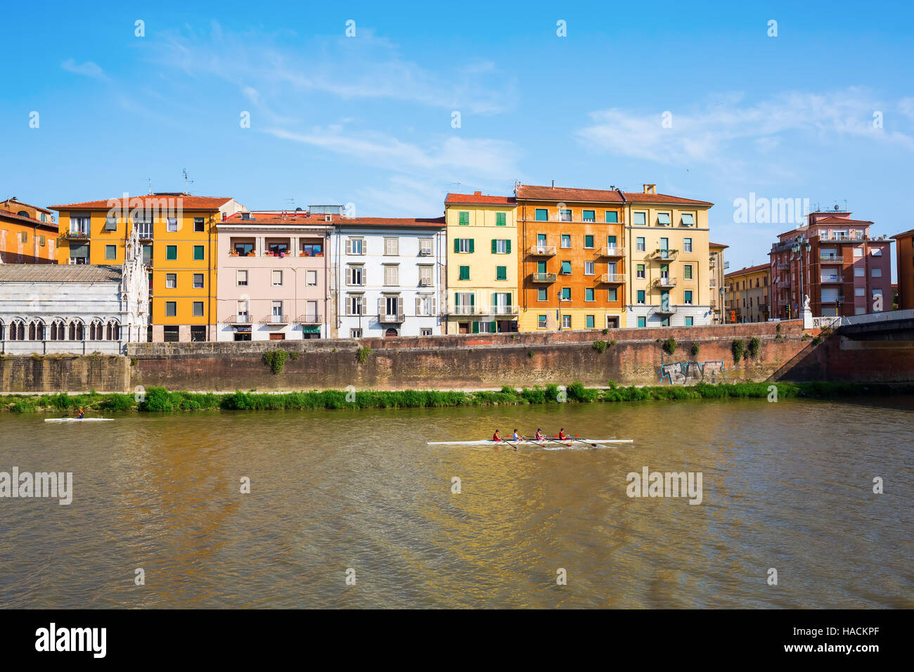 view of Pisa, Italy, with the river Arno Stock Photo - Alamy
