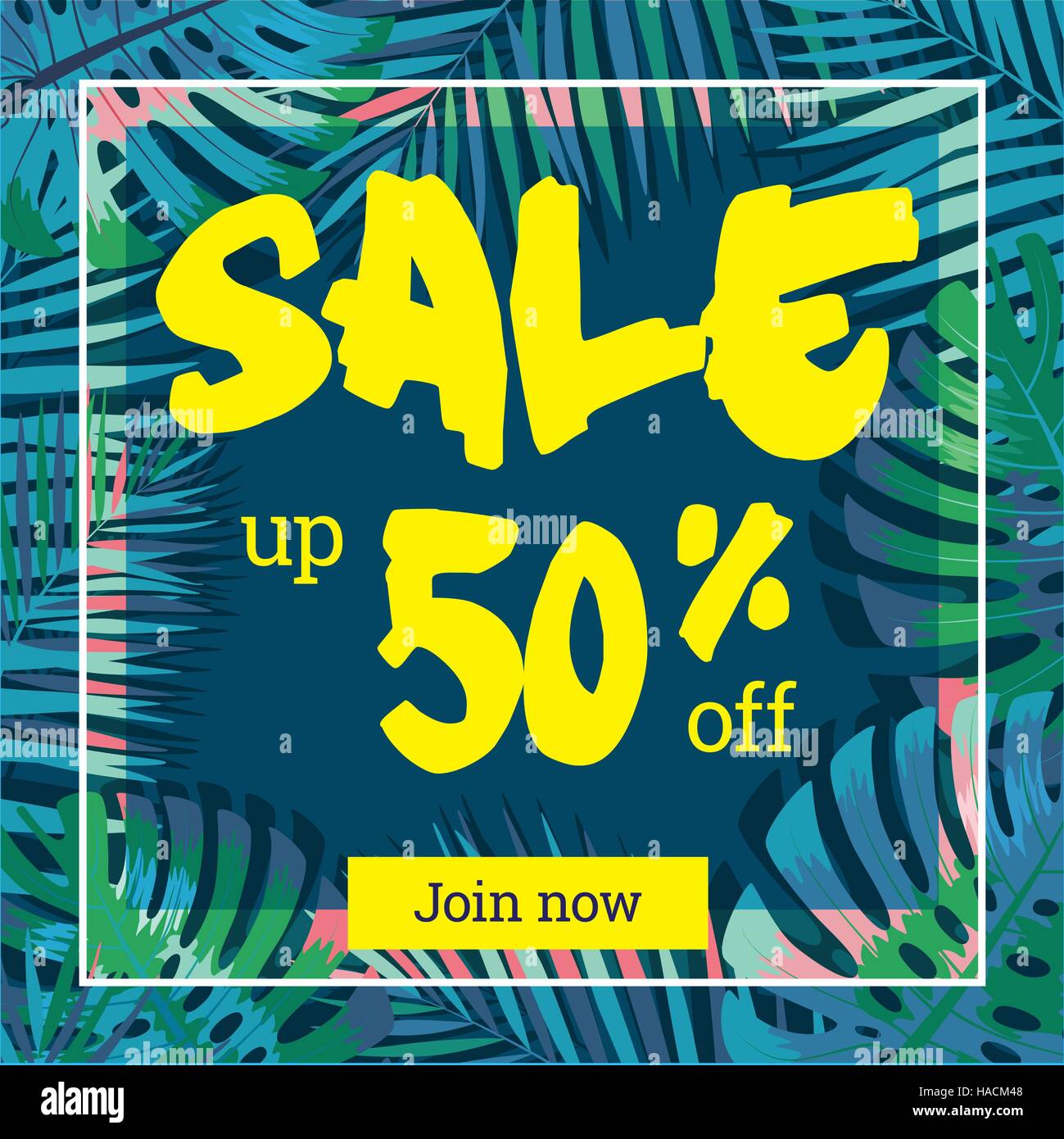 Banner element palm Stock Vector Images - Alamy