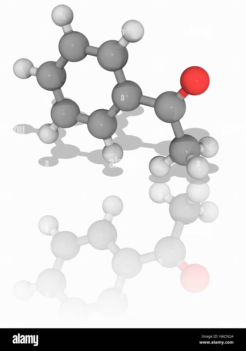 Acetophenone Molecular Model Of The Organic Compound Acetophenone C8