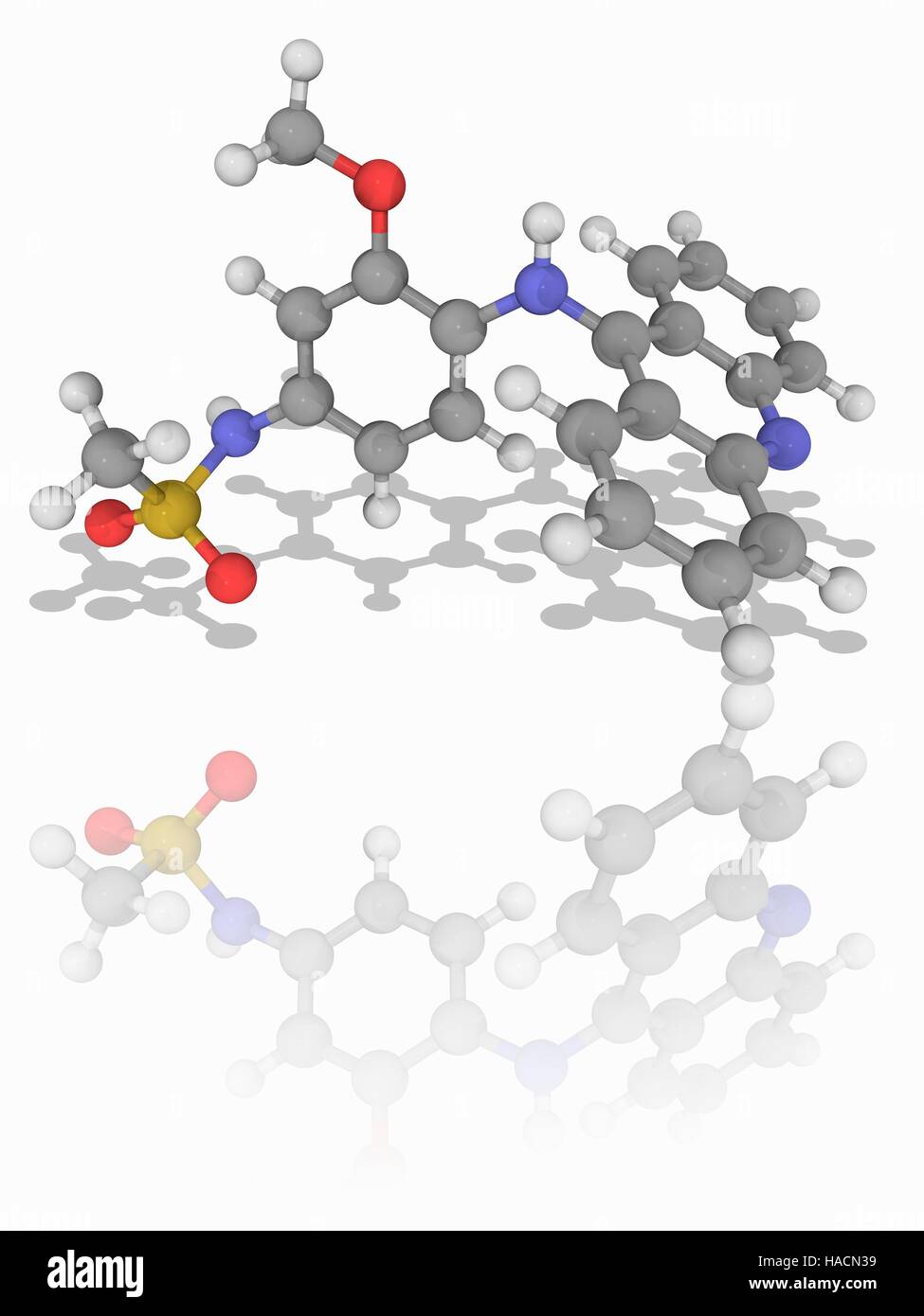 Amsacrine molecular model drug amsacrine hi-res stock photography and ...