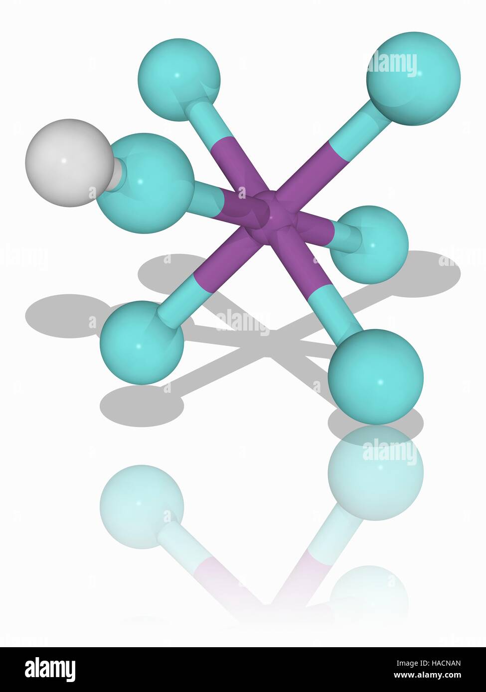 Fluoroantimonic acid. Molecular model of the superacid fluoroantimonic ...