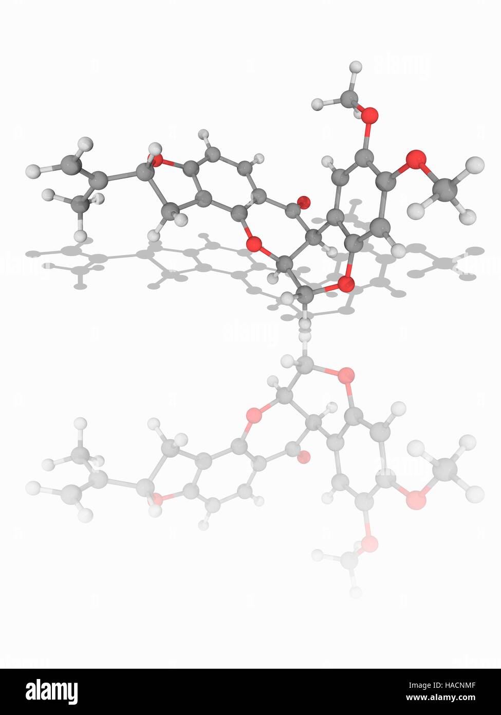 Rotenone broad spectrum insecticide molecule Cut Out Stock Images ...