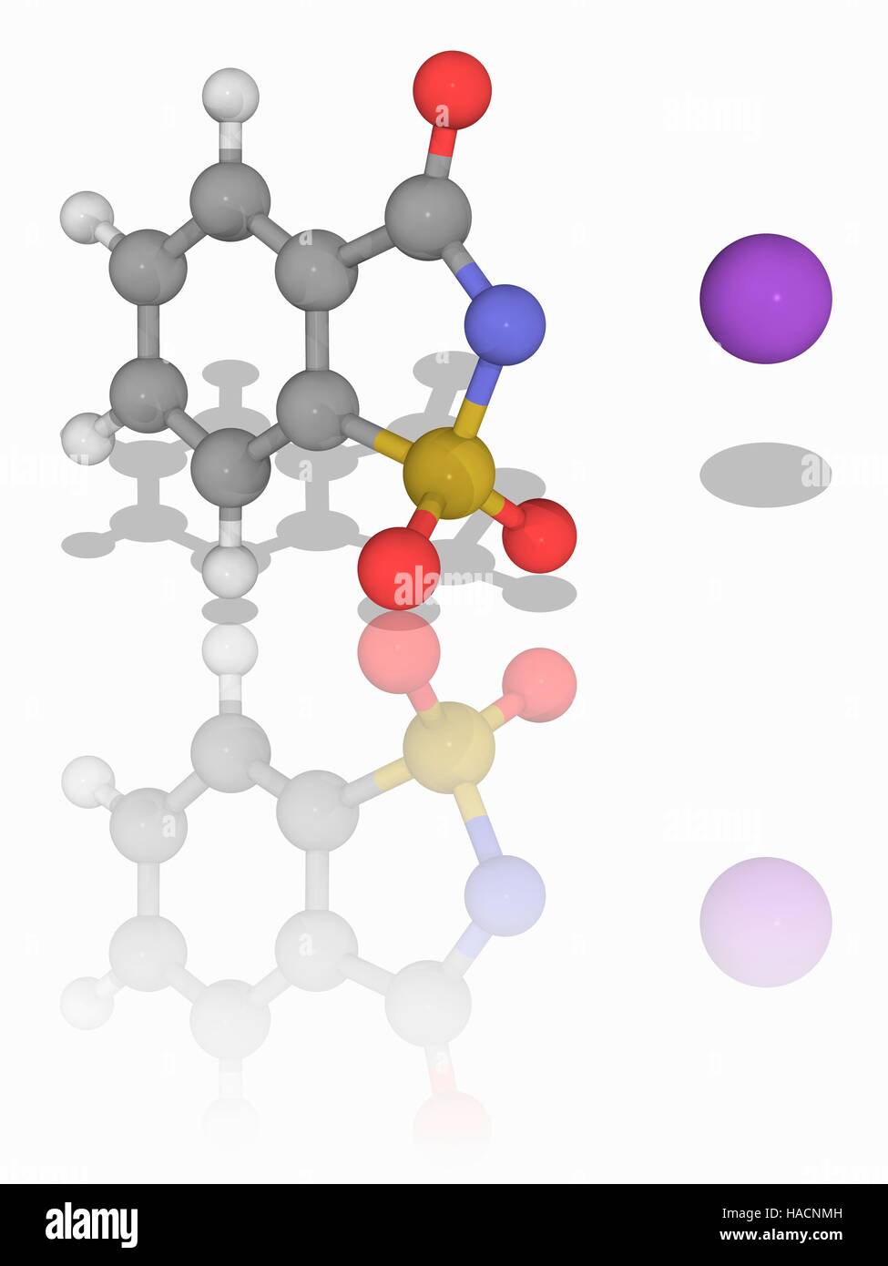 Saccharin artificial sweetener molecule High Resolution Stock ...