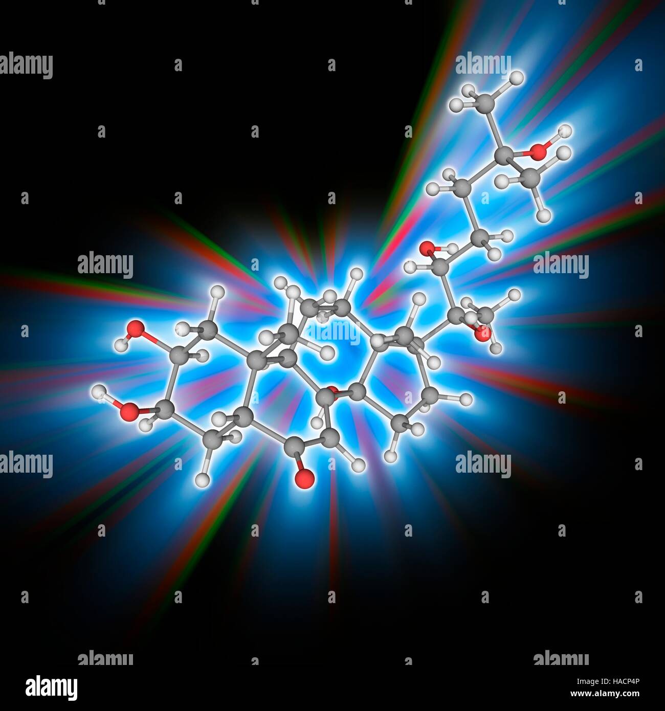 Ecdysterone. Molecular model of the steroidal insect moulting-hormone ...