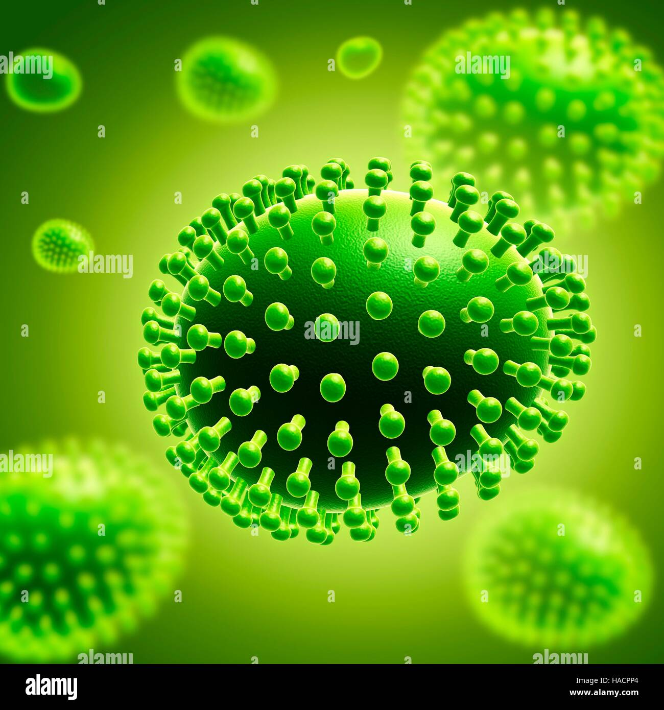 Illustration of virus particles Stock Photo - Alamy