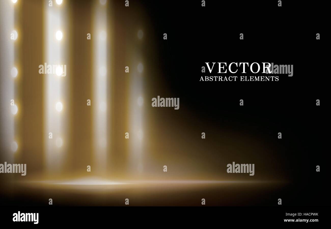 lighted stage effect, transparent background, 3d illustration Stock ...