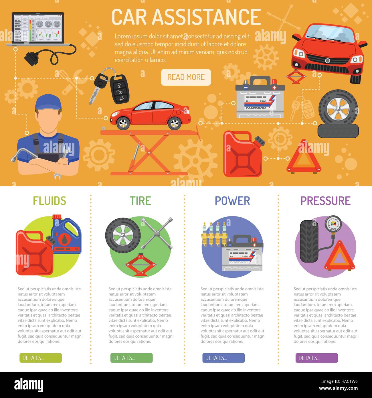 Car Service Infographics Stock Vector Image & Art - Alamy