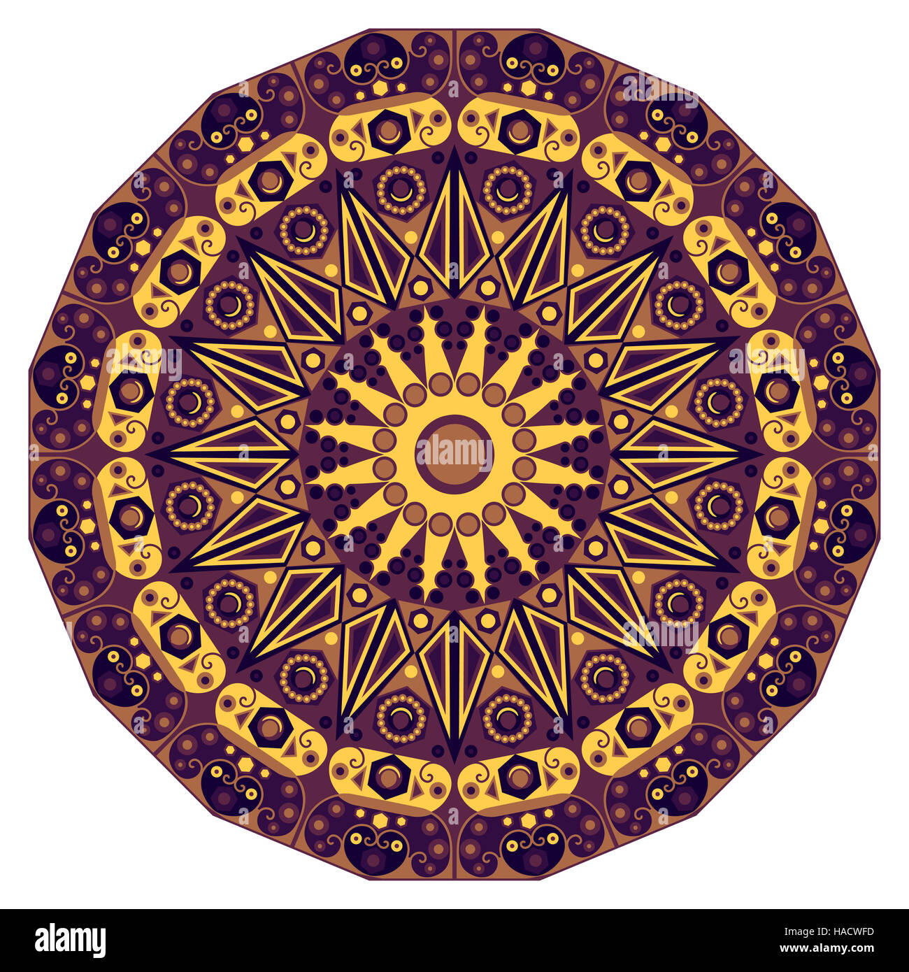 Colorful round ethnic pattern. Element for design Stock Photo - Alamy