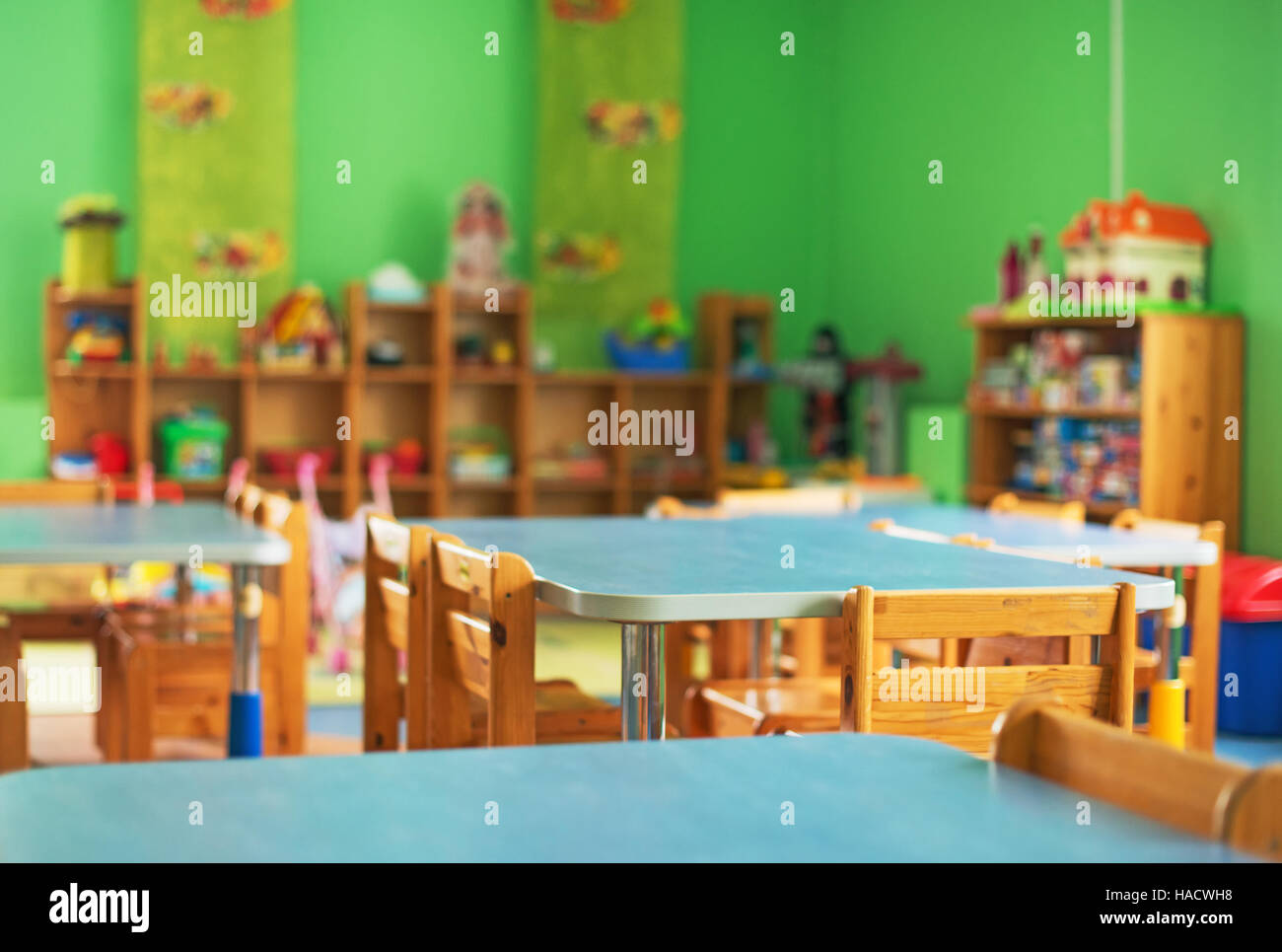Nursery school classroom table chairs hi-res stock photography and ...