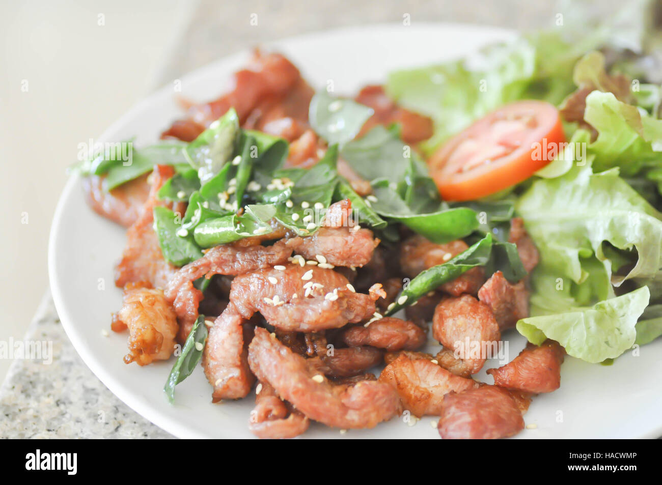 Deep fried pork with deep fried lime leaf hi-res stock photography and ...