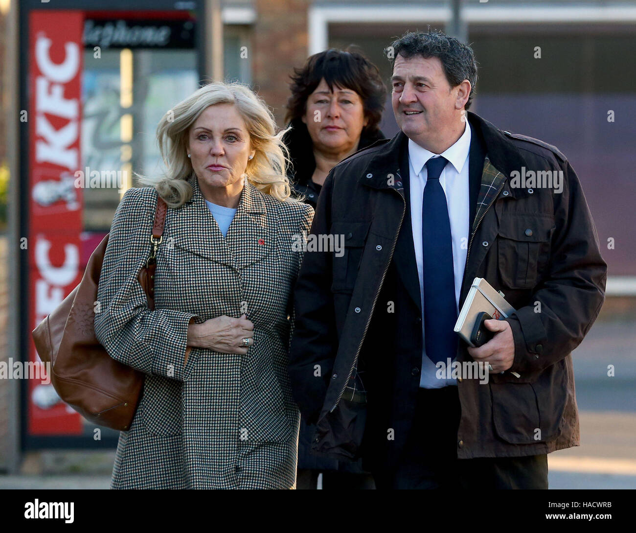 Paul Price, the stepfather of model Katie Price, is accompanied by his ...