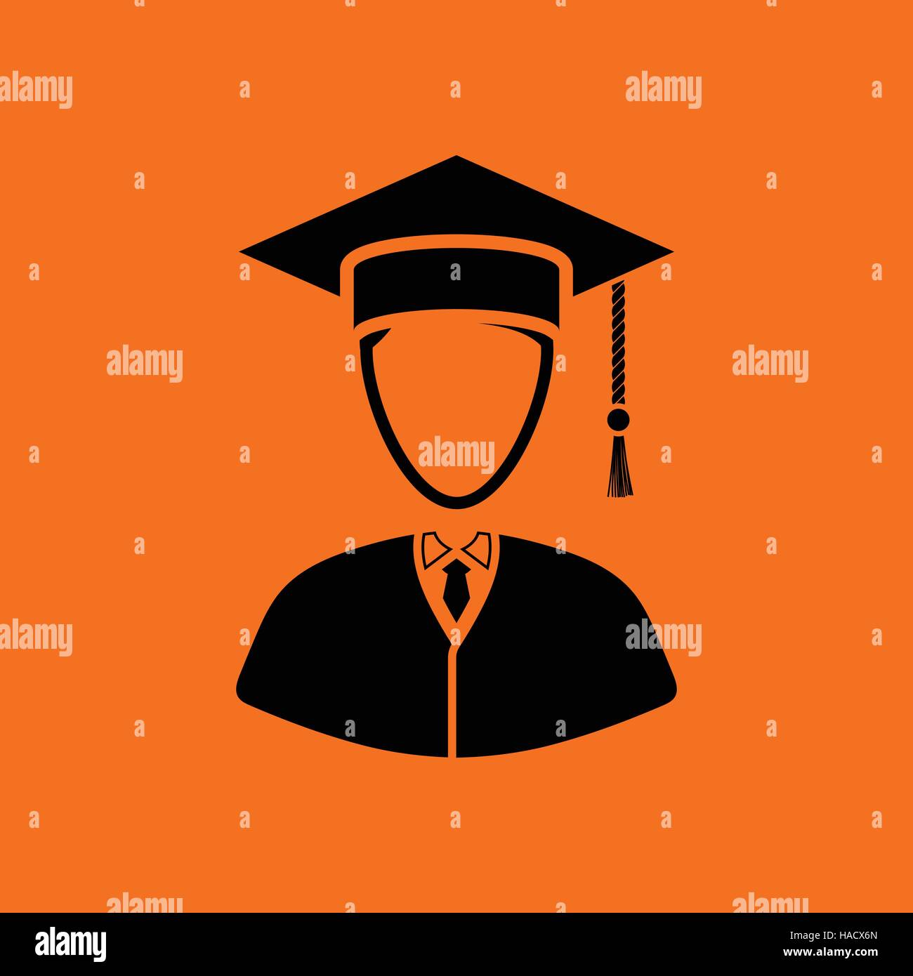 Lawyer man icon. Orange background with black. Vector illustration ...