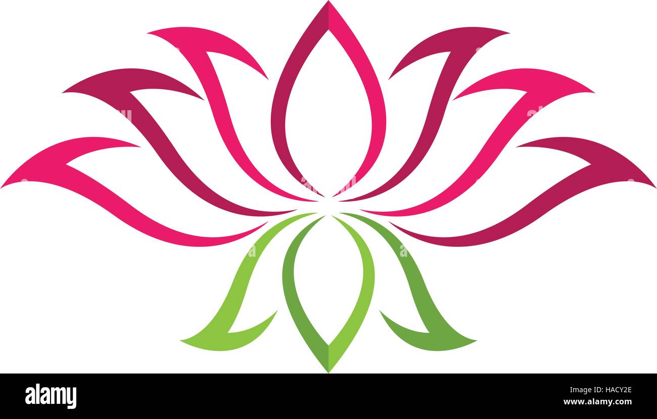 Stylized Lotus Flower Icon Vector Background Stock Vector Image And Art Alamy