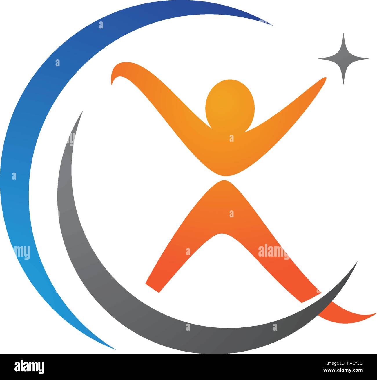 Fun people Healthy Life icon Logo template Stock Vector Image & Art - Alamy
