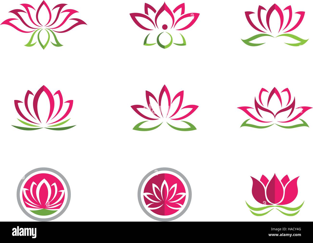 Stylized lotus flower icon vector background Stock Vector Image & Art ...