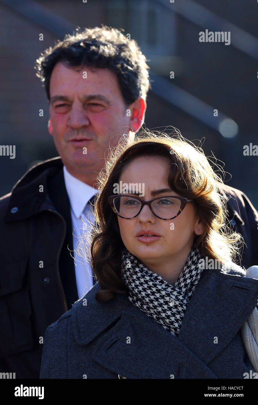 Sophie Price, and her father Paul Price, leave Chichester Crown Court ...