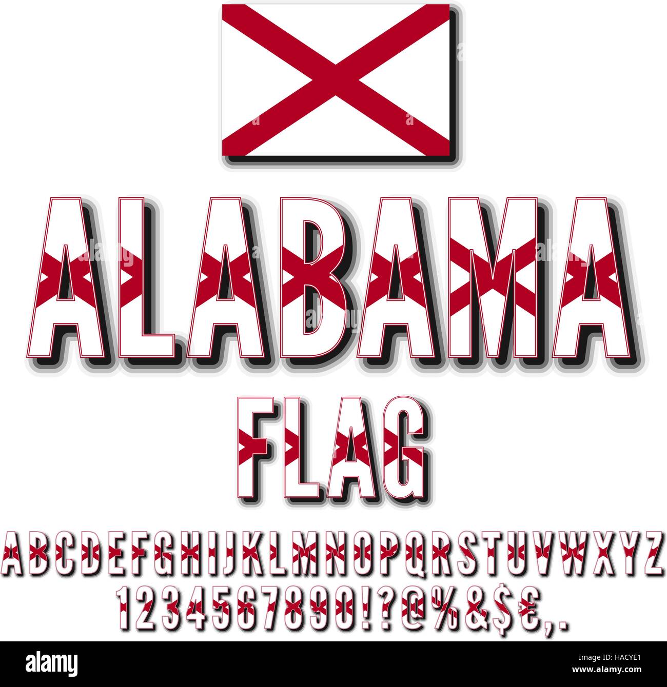 USA state font Stock Vector Image & Art - Alamy