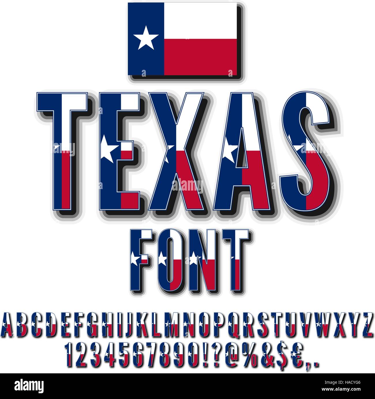 USA state font Stock Vector Image & Art - Alamy