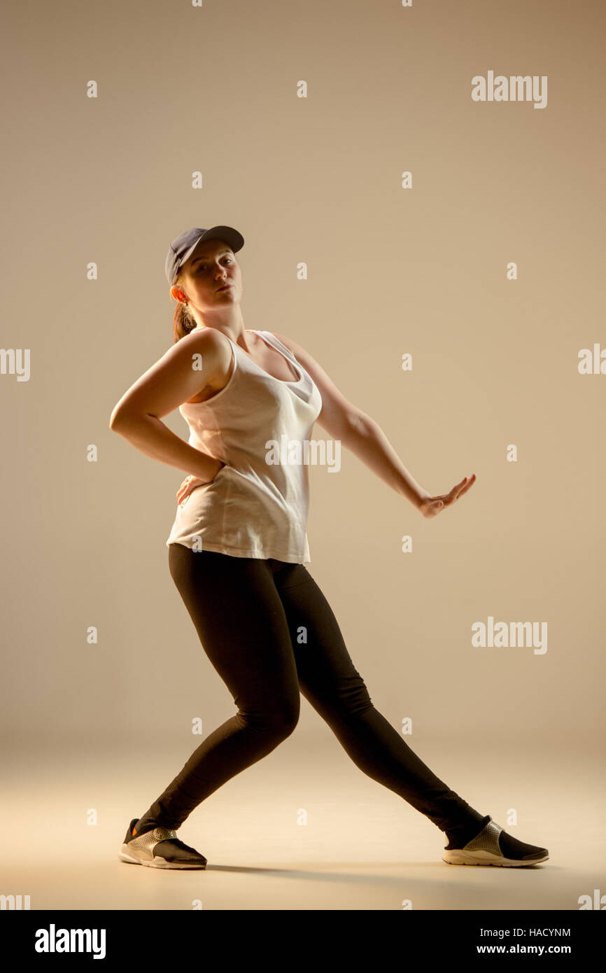 The women dancing hip hop choreography Stock Photo - Alamy
