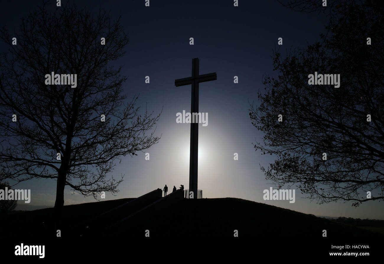 Tourists visit the Papal Cross in Dublin's Phoenix Park, originally ...