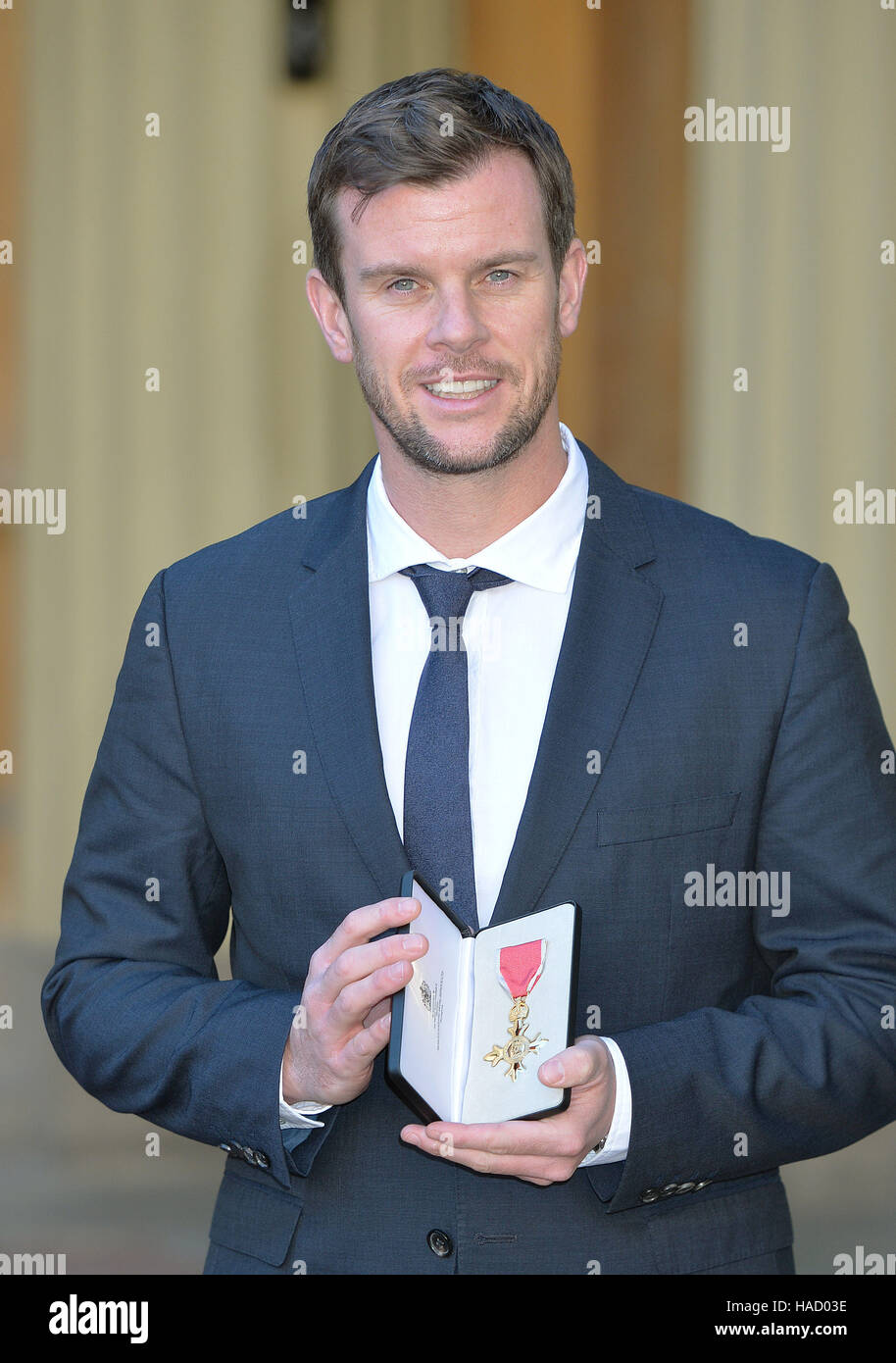 Leon Smith with his OBE which he received by the Duke of Cambridge ...