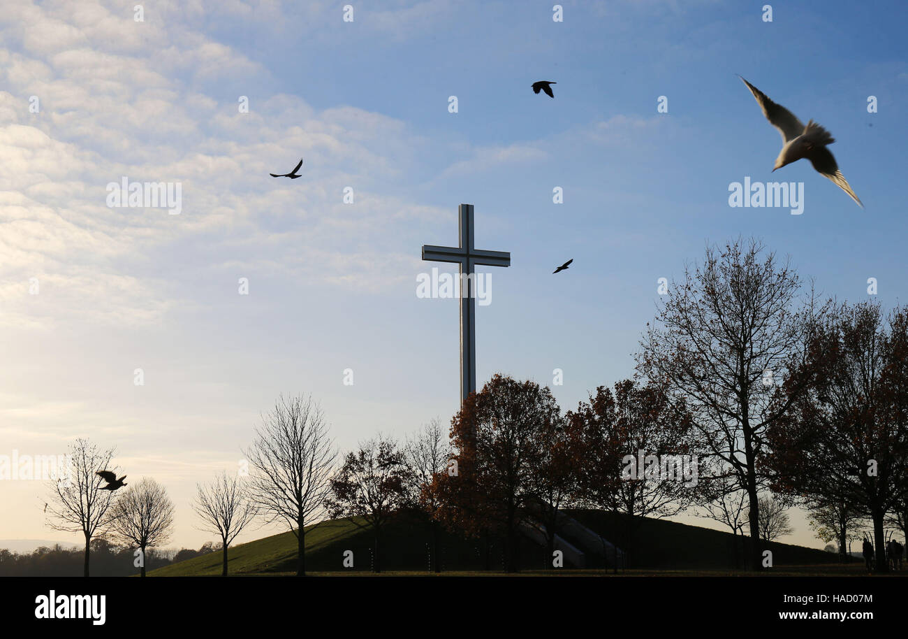 Tourists visit the Papal Cross in Dublin's Phoenix Park, originally ...