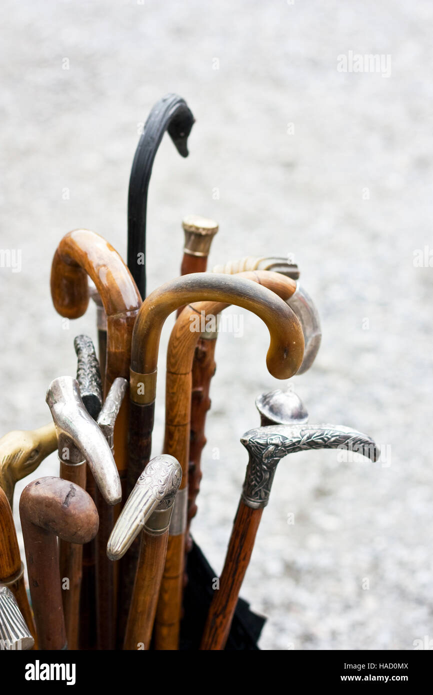 Old walking sticks hi-res stock photography and images - Alamy