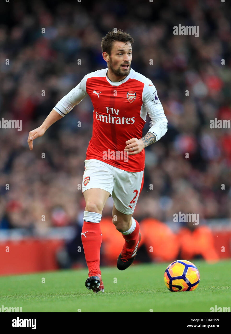 Arsenal's Mathieu Debuchy Stock Photo - Alamy