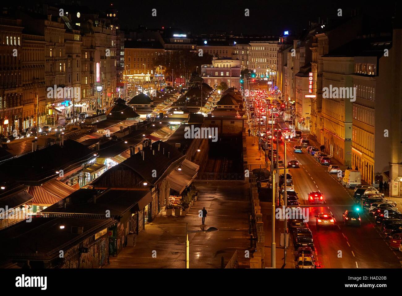 Urban street at night Stock Photo - Alamy