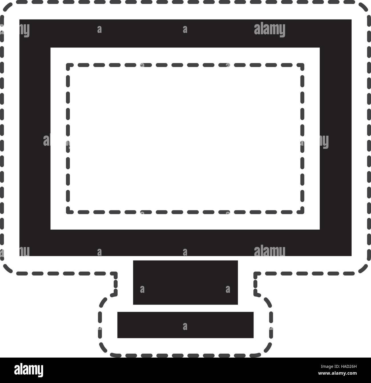 monitor desktop computer icon vector illustration design Stock Vector ...