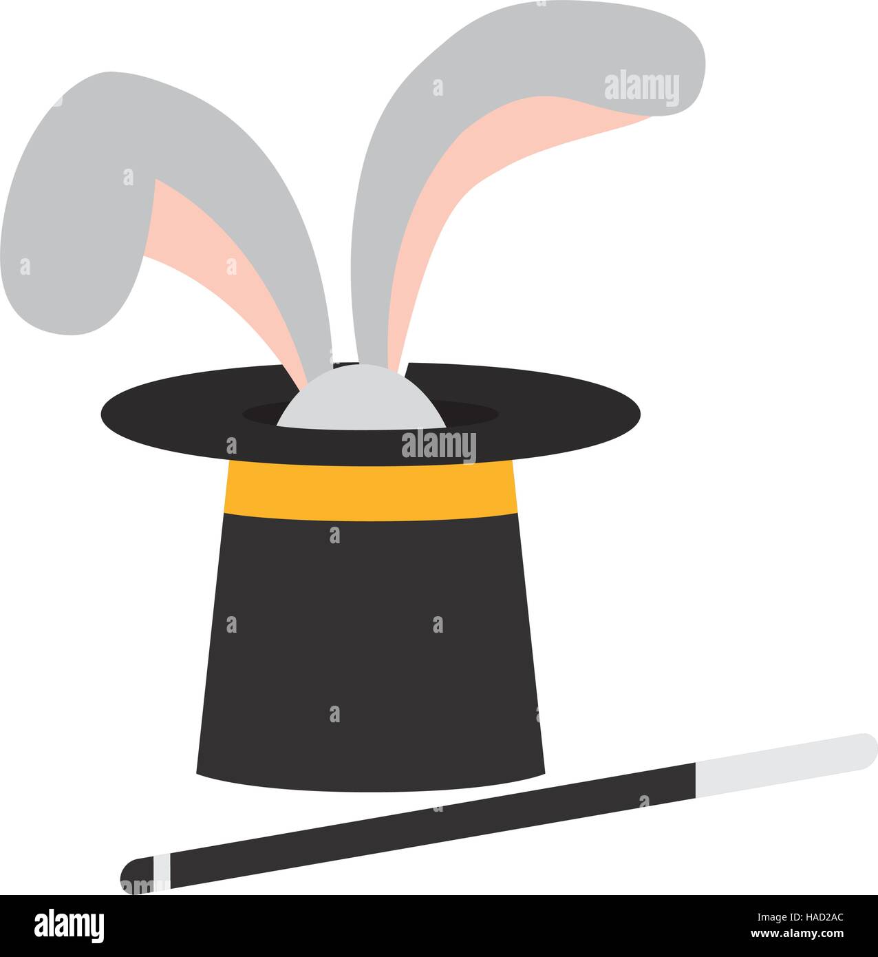 Rabbit hat magic retro Cut Out Stock Images & Pictures - Alamy