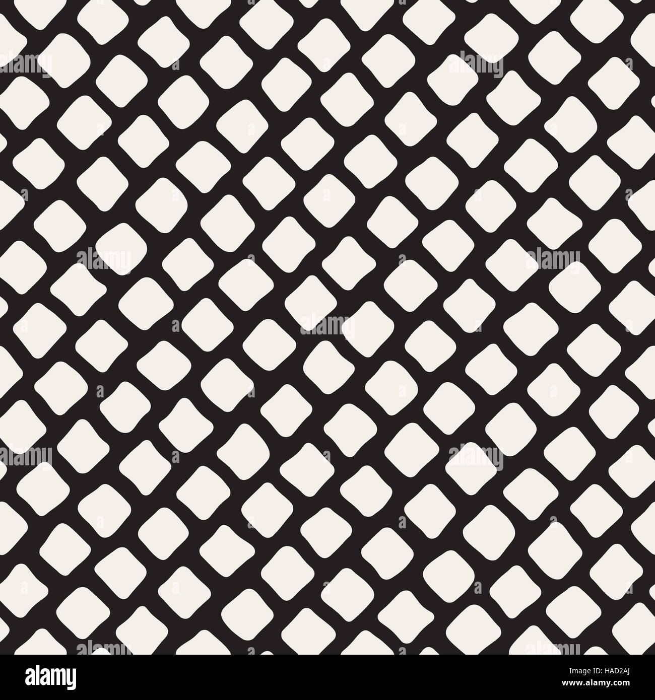 Vector Seamless Black and White Hand Drawn Diagonal Rectangles Pattern ...