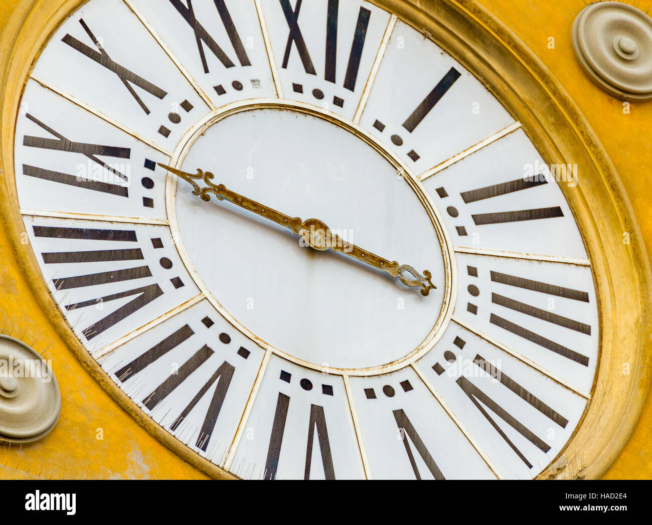 detail of town hall clock Stock Photo - Alamy