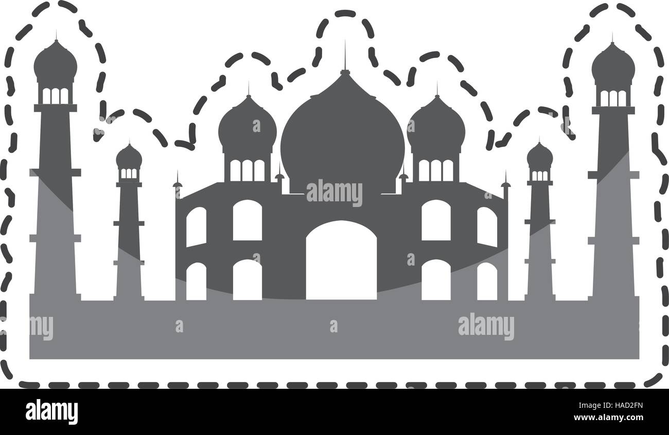 taj mahal india building vector illustration design Stock Vector Image ...