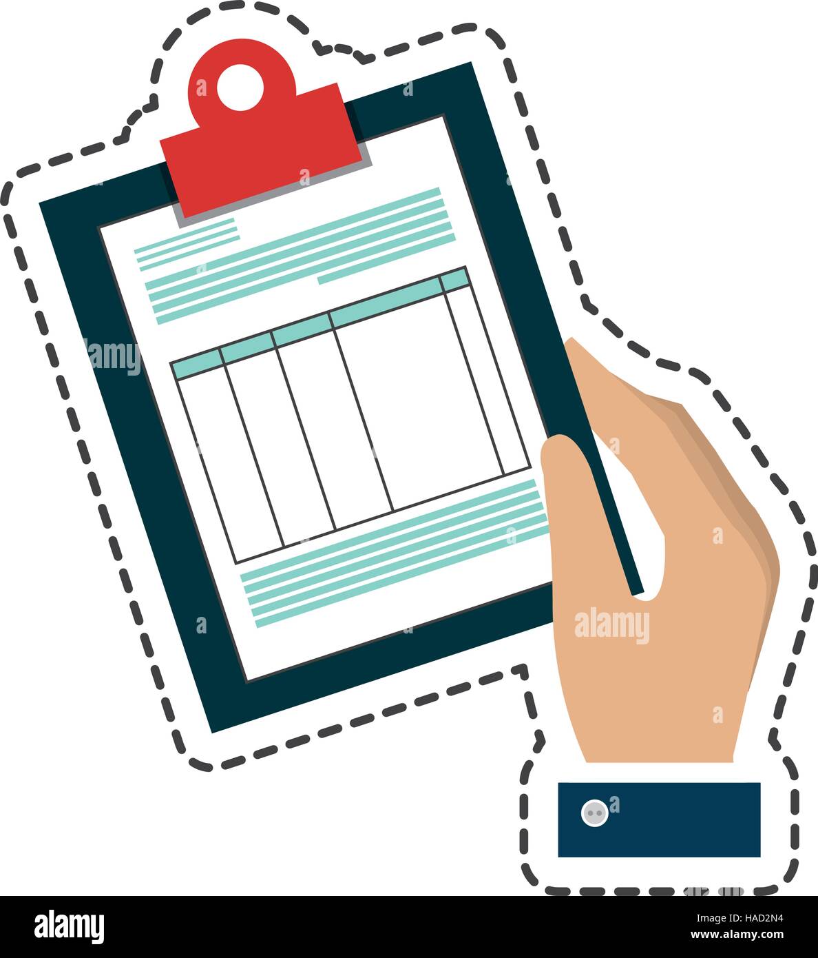 hand human with document paper vector illustration design Stock Vector ...