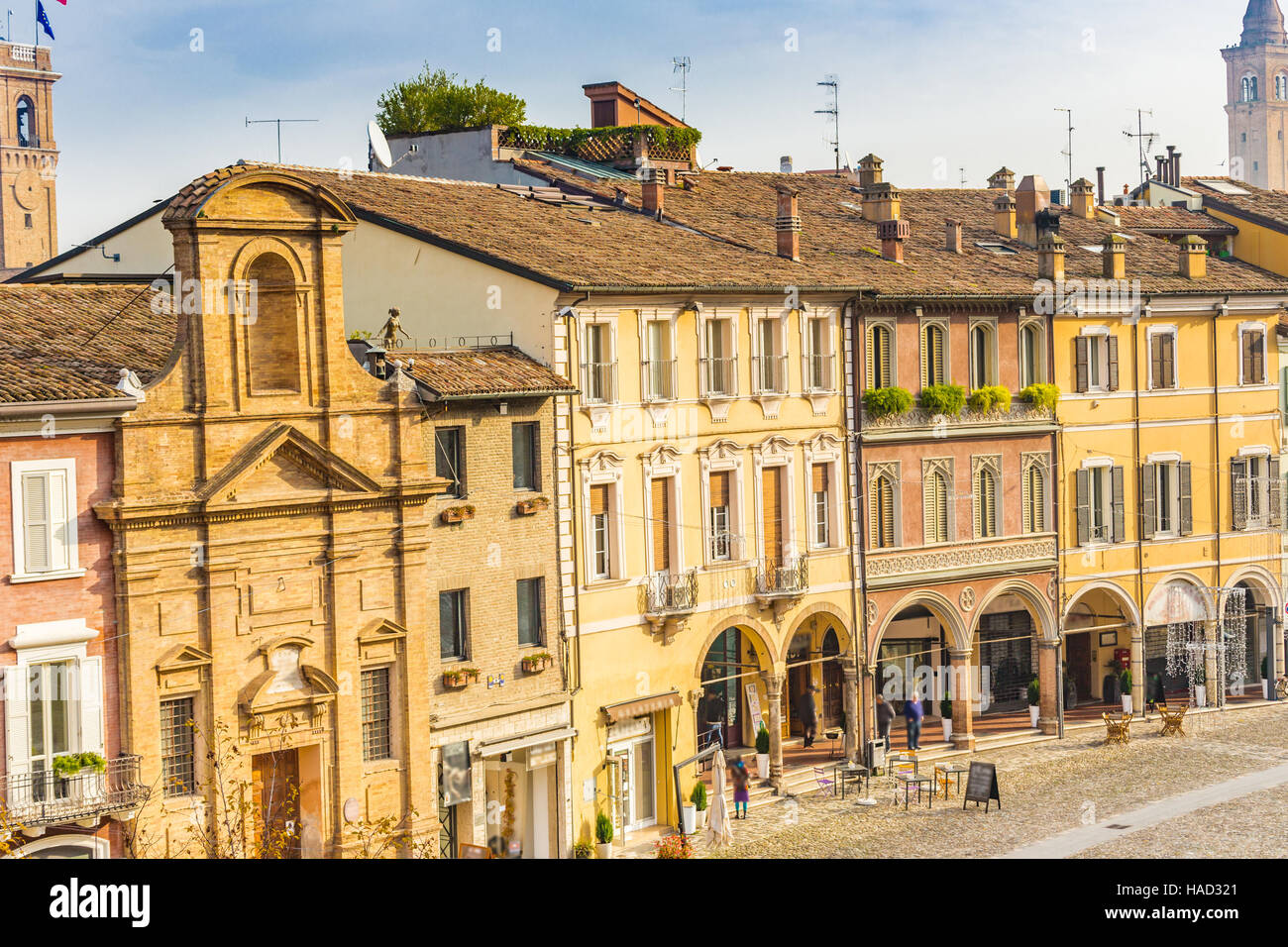 colorful houses of Italian town Stock Photo - Alamy