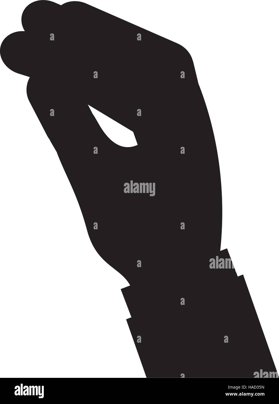 Human hand silhouette Stock Vector Image & Art - Alamy