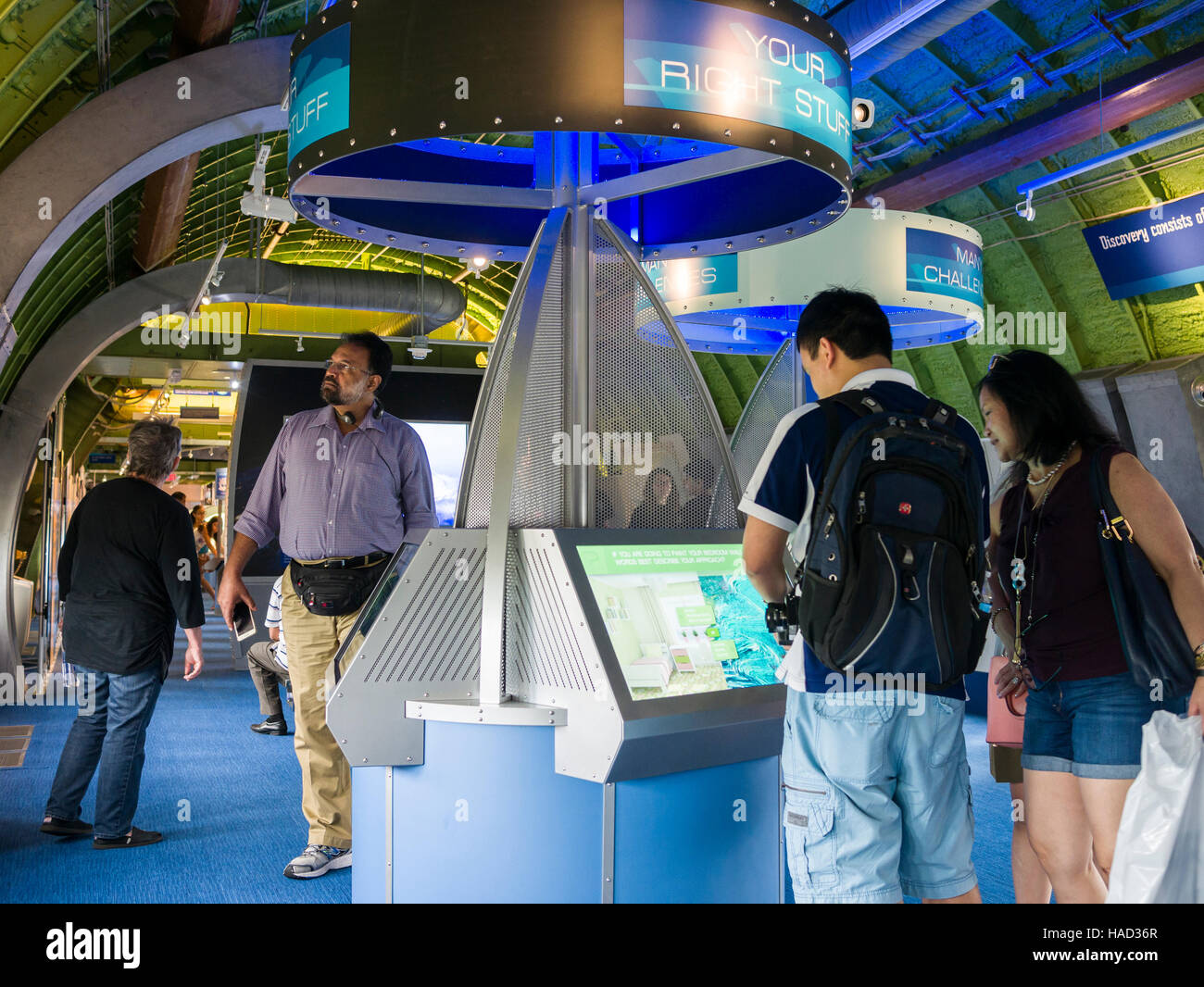 Tourists visiting The Lyndon B. Johnson Space Center (JSC) is the ...