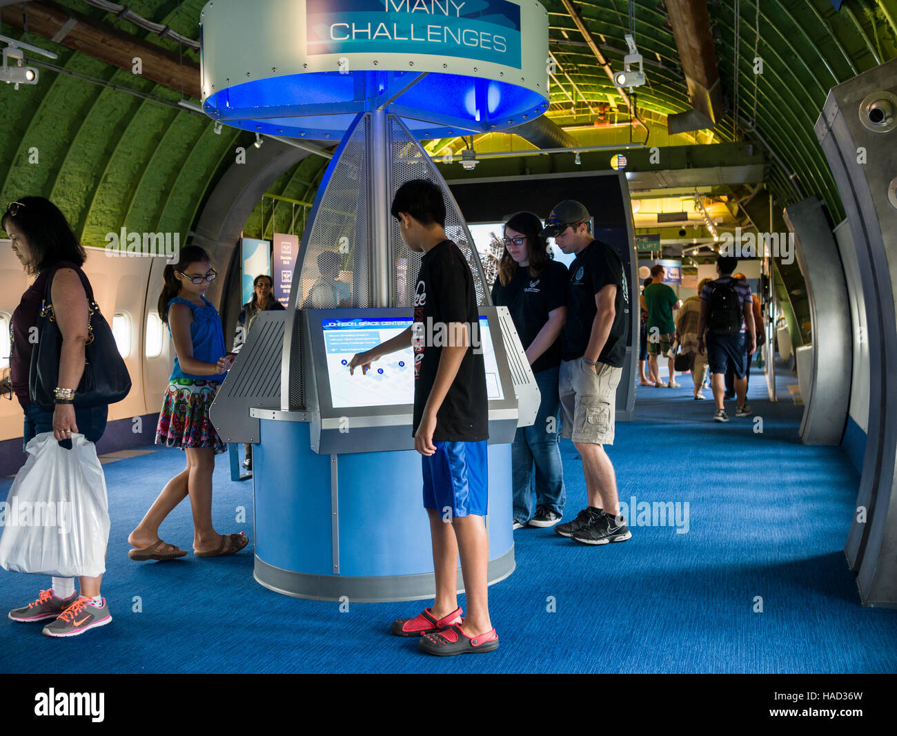 Tourists visiting The Lyndon B. Johnson Space Center (JSC) is the ...