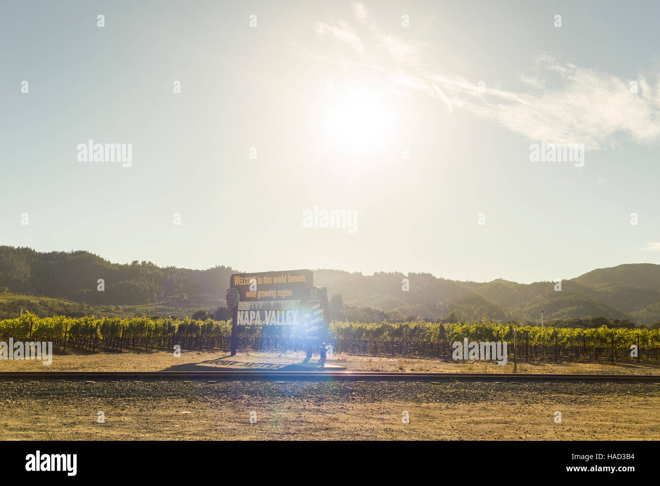 Highway sign board Napa Valley, California Stock Photo - Alamy