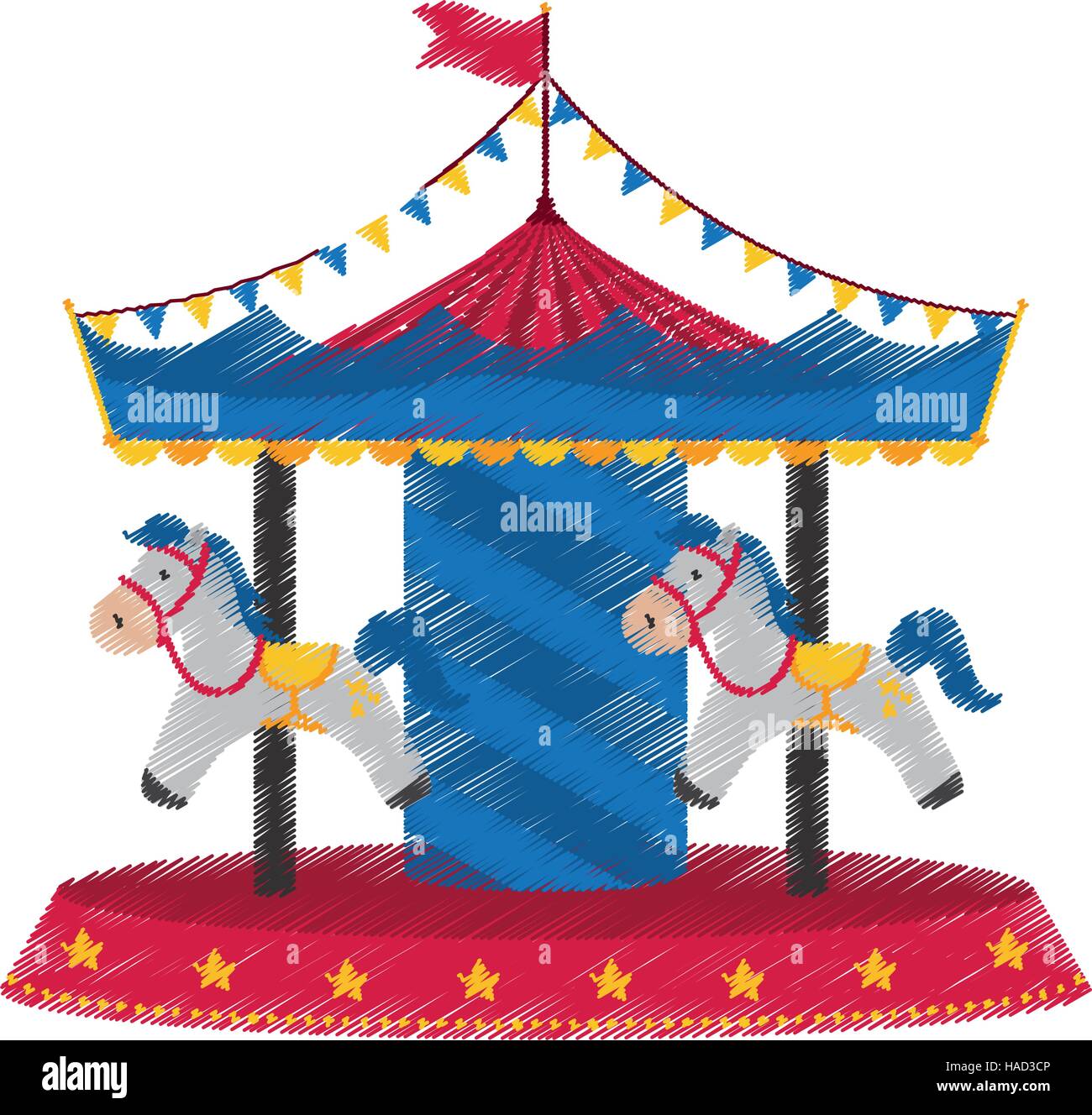 Carrousel circus festival Stock Vector Image & Art - Alamy