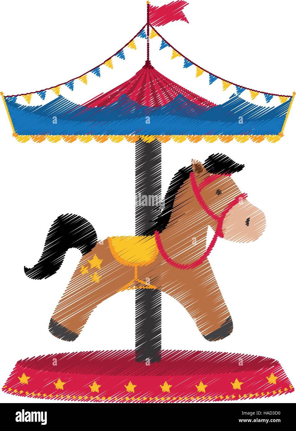 Carrousel circus festival Stock Vector Image & Art - Alamy