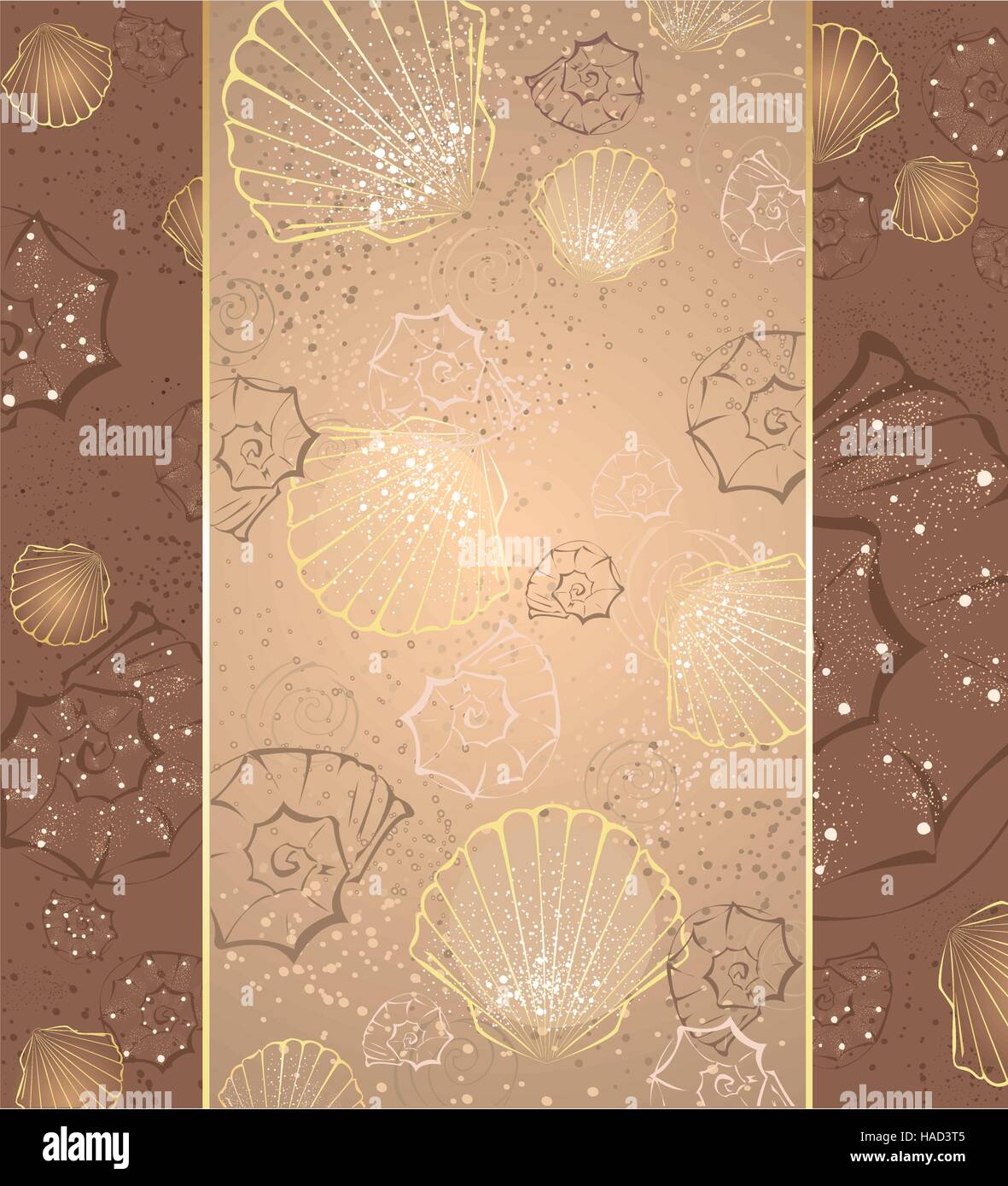 Seashells line art pattern Stock Vector Images - Alamy