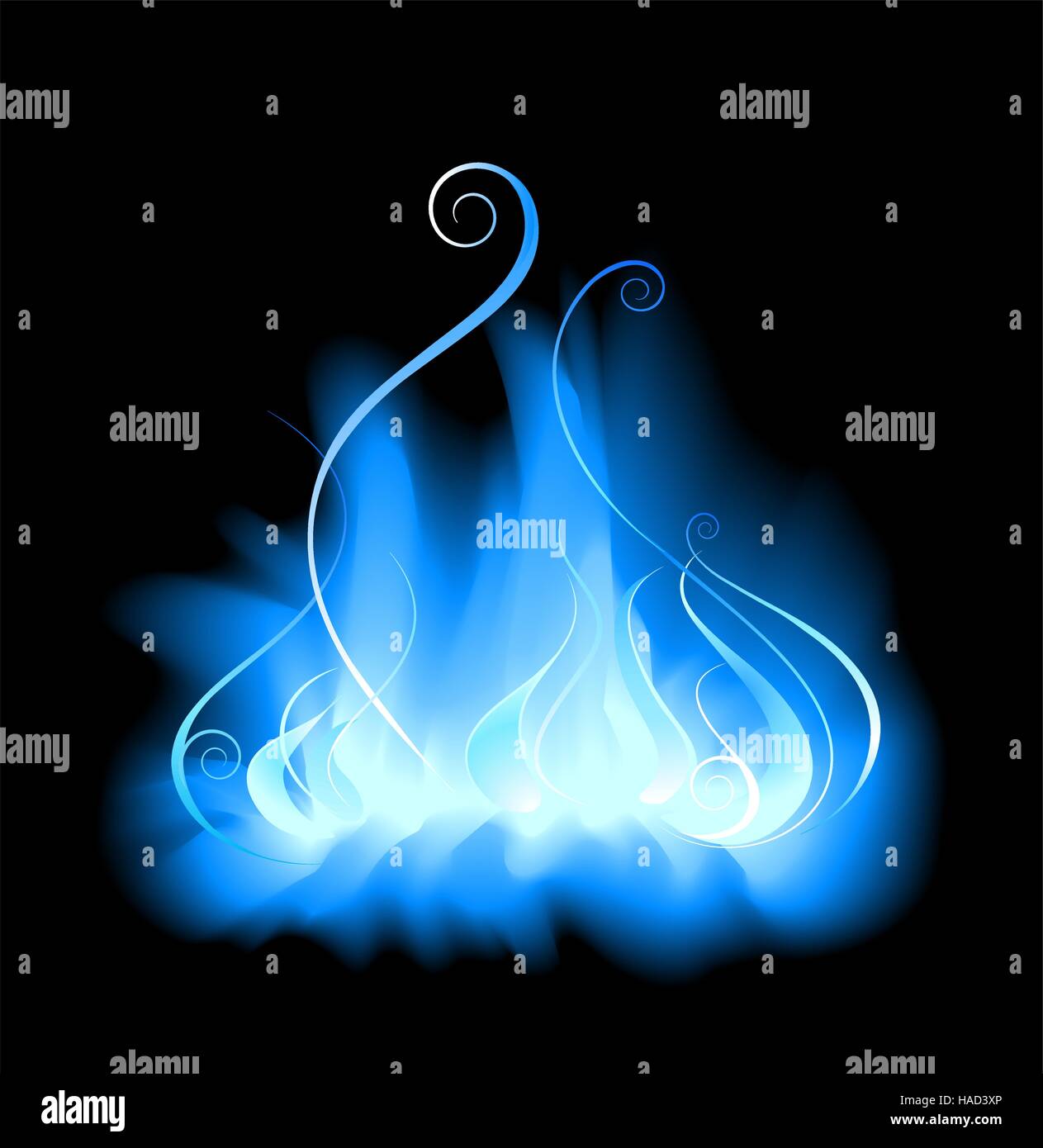 Blue flame Stock Vector Images - Alamy