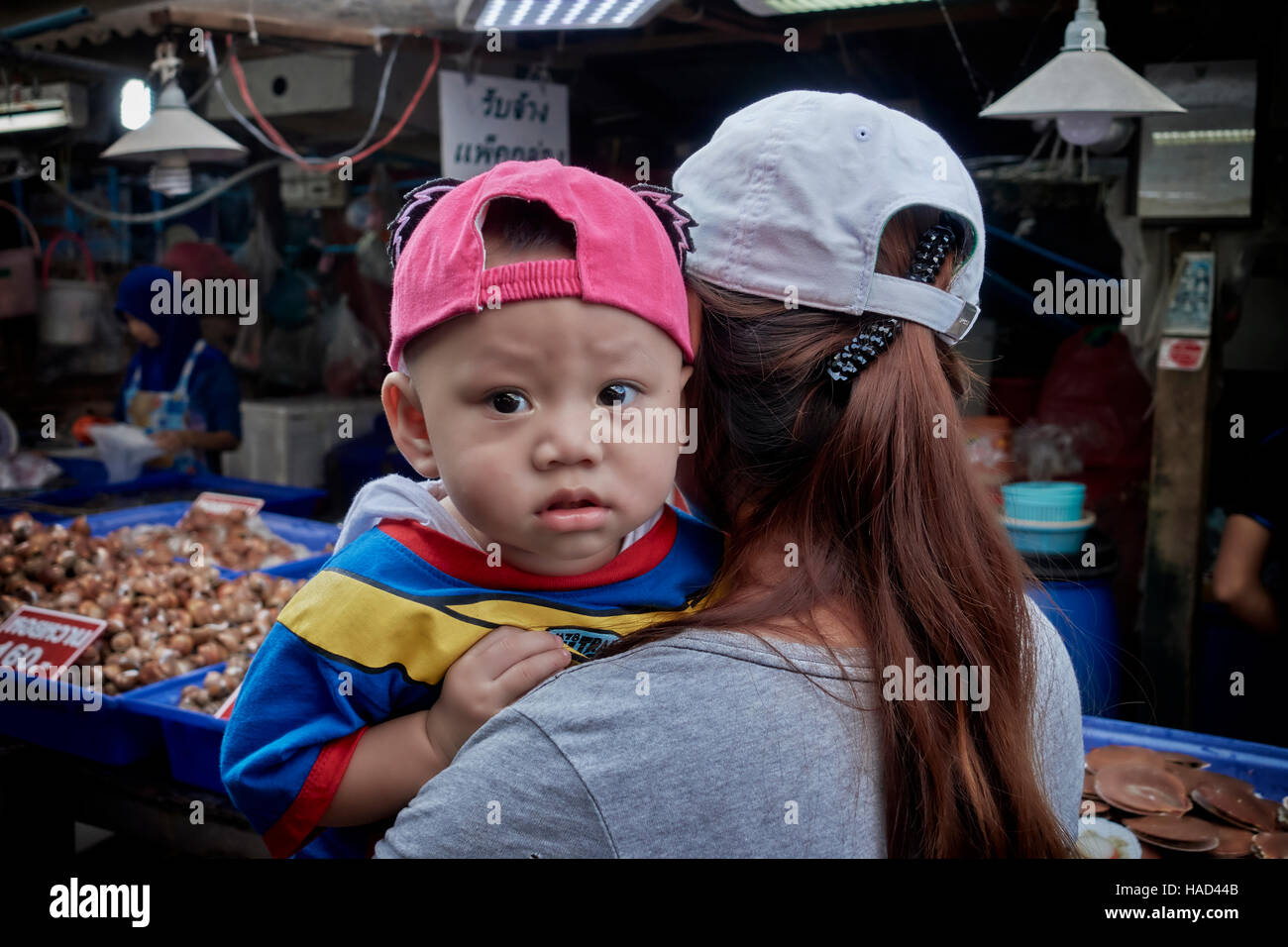 The staring look of a Thailand youngster Stock Photo - Alamy